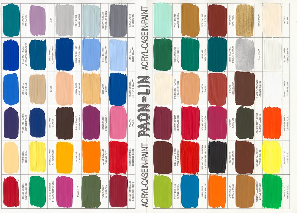 Color charts PaonLin PAONLIN - Accessories | CielBelge