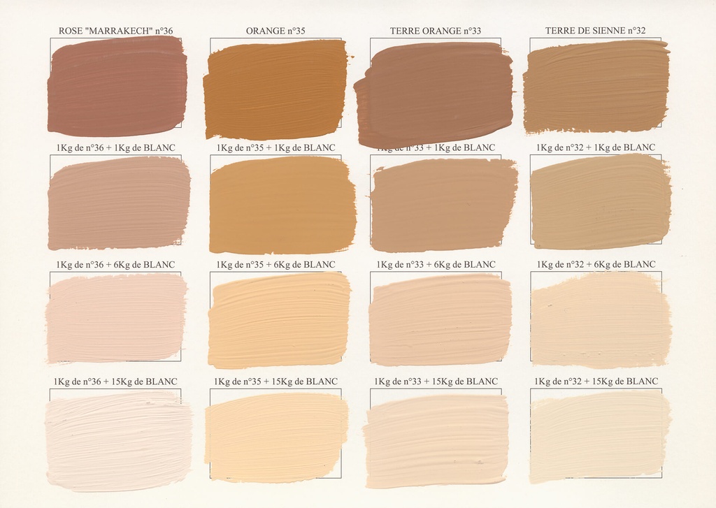 Gradient study sheet n°6 (Orange) Emery & Cie - Color Charts | CielBelge