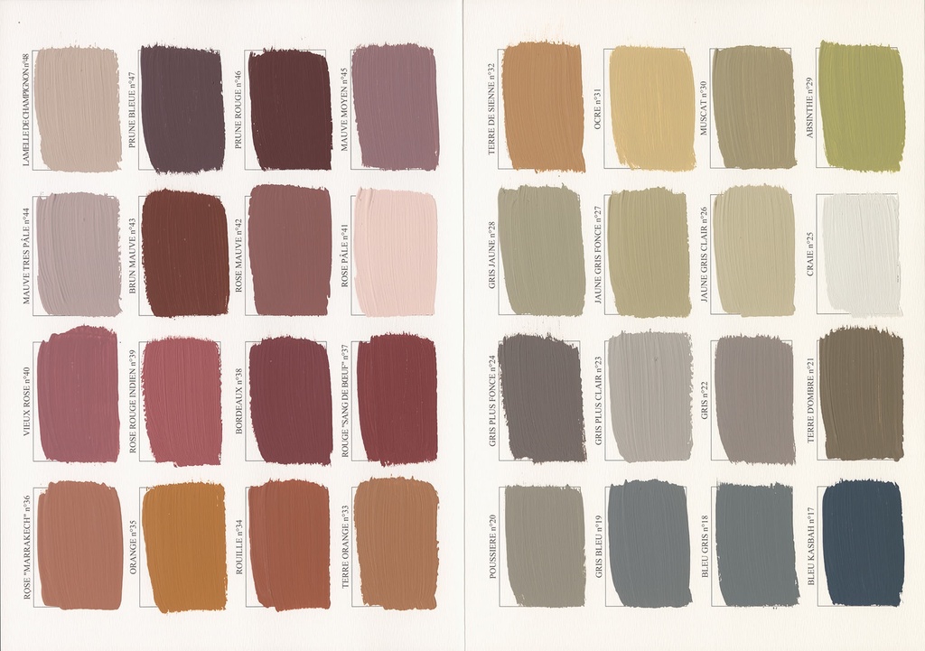 Triptych color chart of 49 calm colors Emery & Cie - Color Charts ...